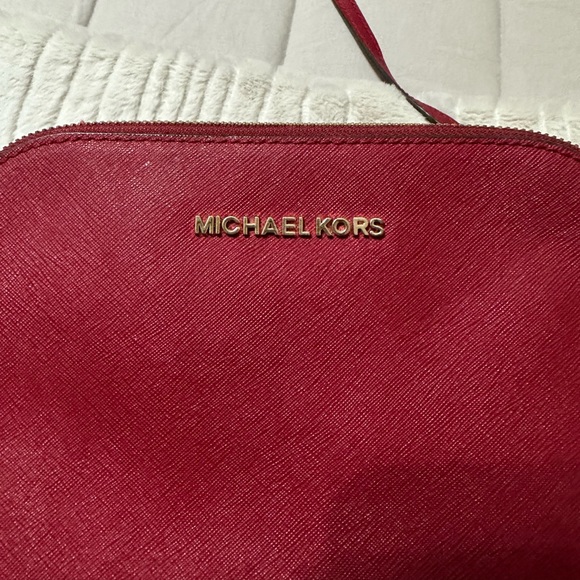 Michael Kors | Bags | Michael Kors Deep Red Crossbody Purse | Poshmark